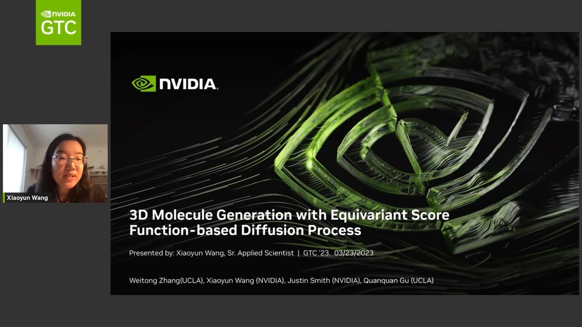 3d Molecule Generation With The Equivariant Score Based Diffusion Process Gtc Digital Spring