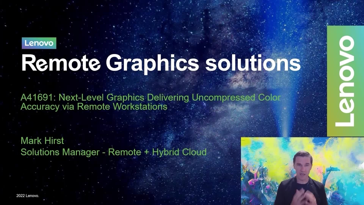 Next-Level Graphics Delivering Uncompressed Color Accuracy via Remote Workstations (Presented by ...