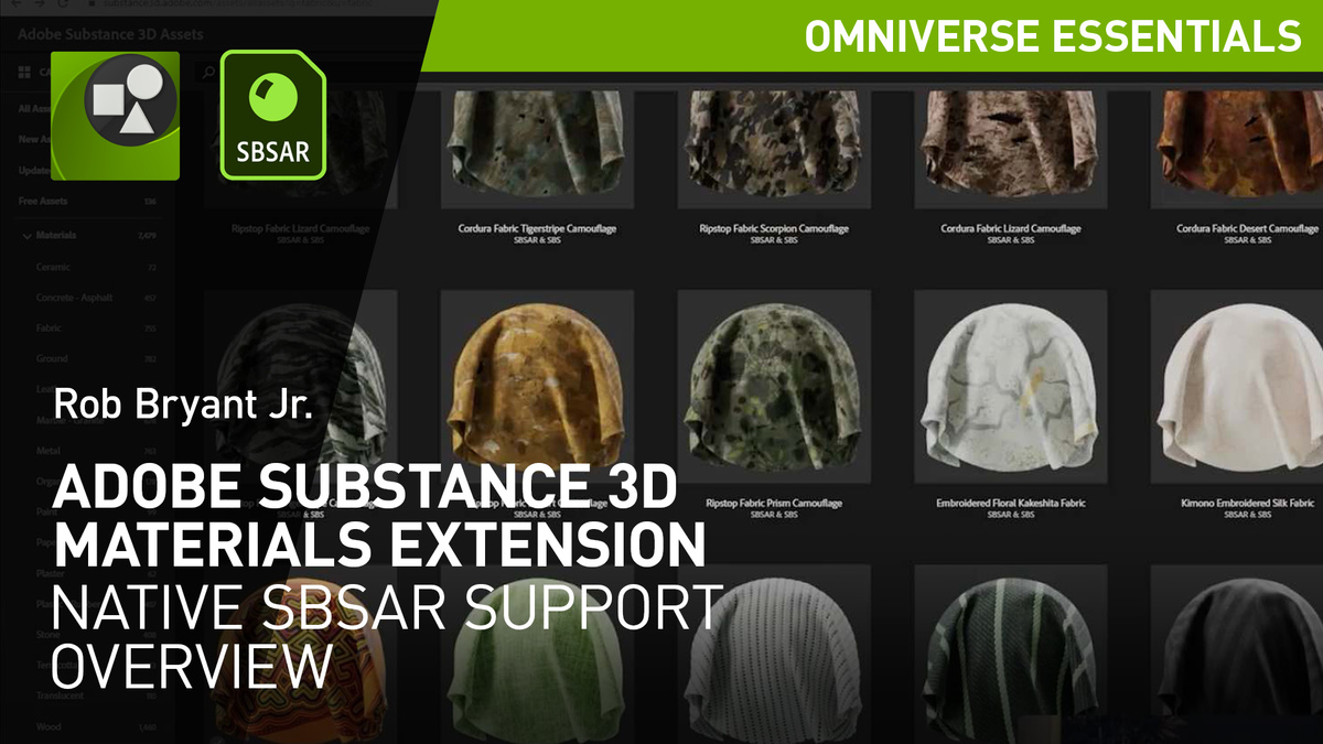 Adobe Substance 3d Material Overview Omniverse 2020 Nvidia On Demand