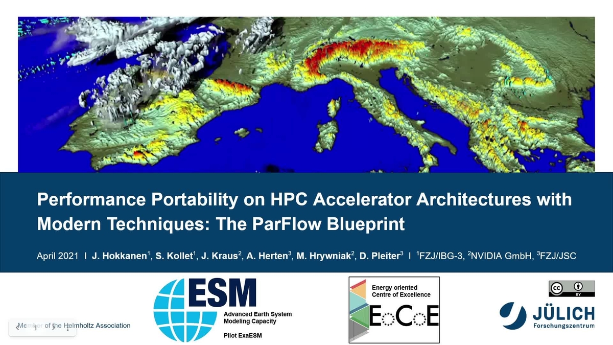 Performance Portability on HPC Accelerator Architectures with Modern Techniques: the ParFlow ...