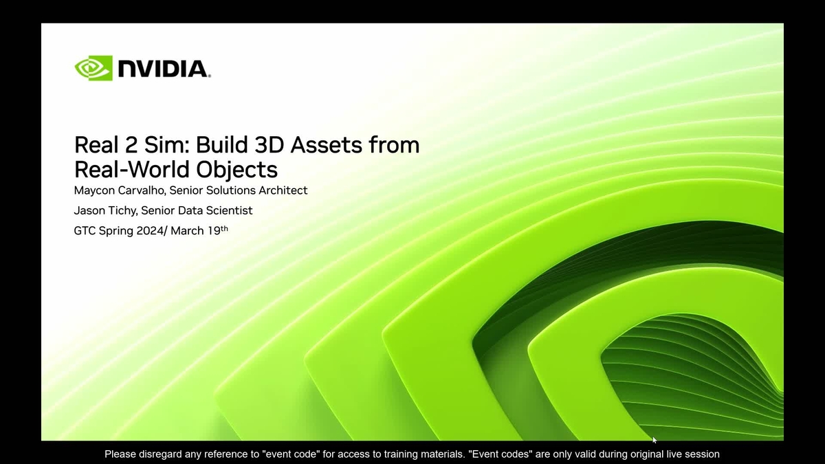 Real 2 Sim Build 3d Assets From Real World Objects Dlit61227 Gtc 2024 Nvidia On Demand