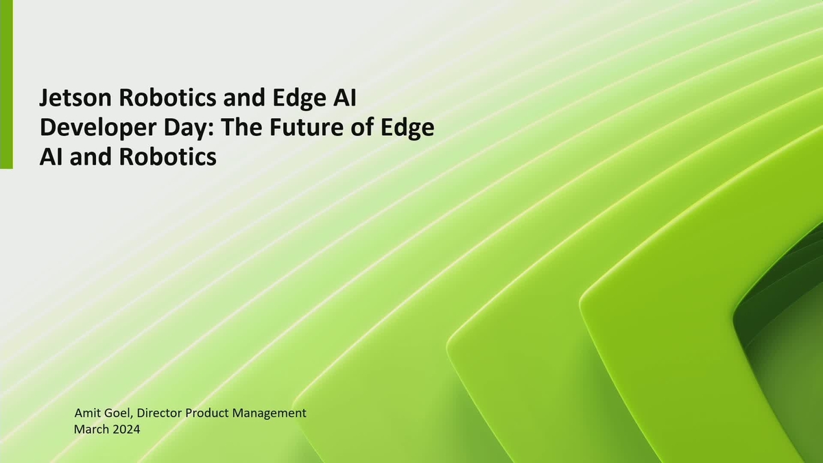Mid-Day Address: The Future of Edge AI and Robotics SE62940 | GTC 2024 ...