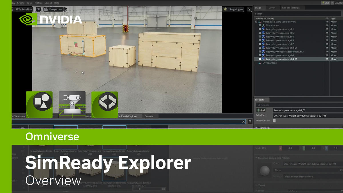 SimReady Explorer | Omniverse 2020 | NVIDIA On-Demand
