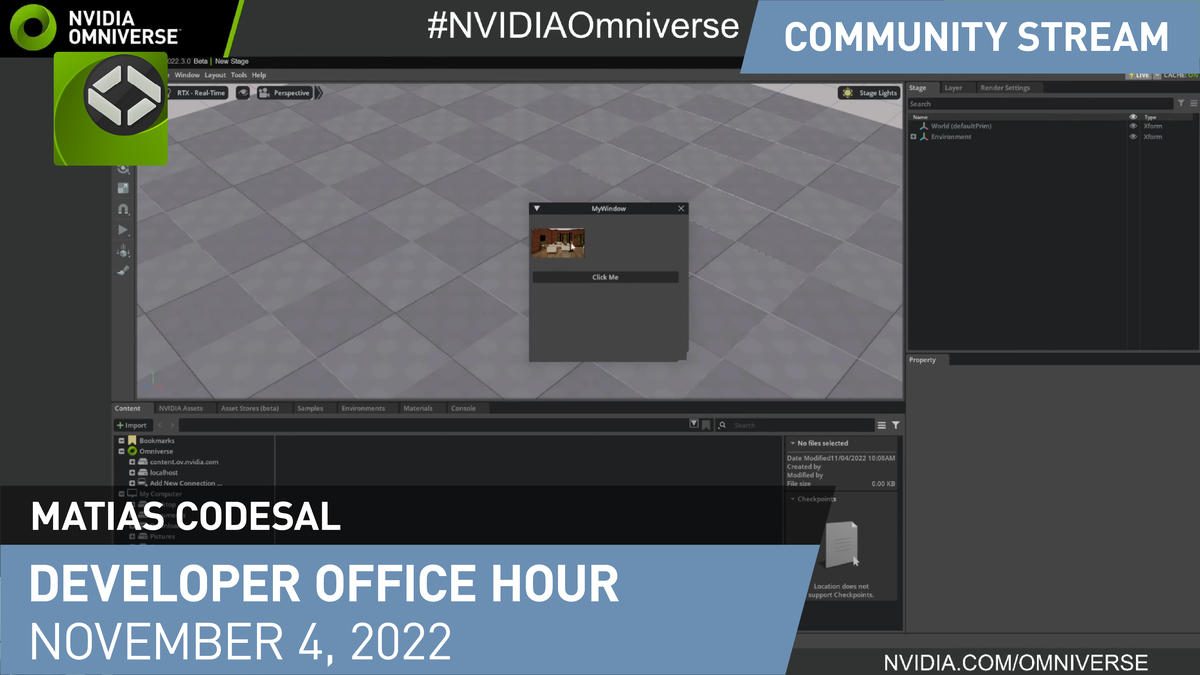 Nvidia Omniverse Developer Office Hour 11 4 2022 Omniverse 2020 Nvidia On Demand