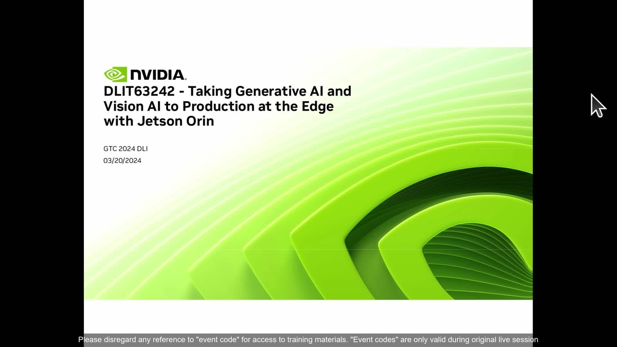 Taking Generative AI and Vision AI to Production at the Edge | GTC 24 2024 | NVIDIA On-Demand