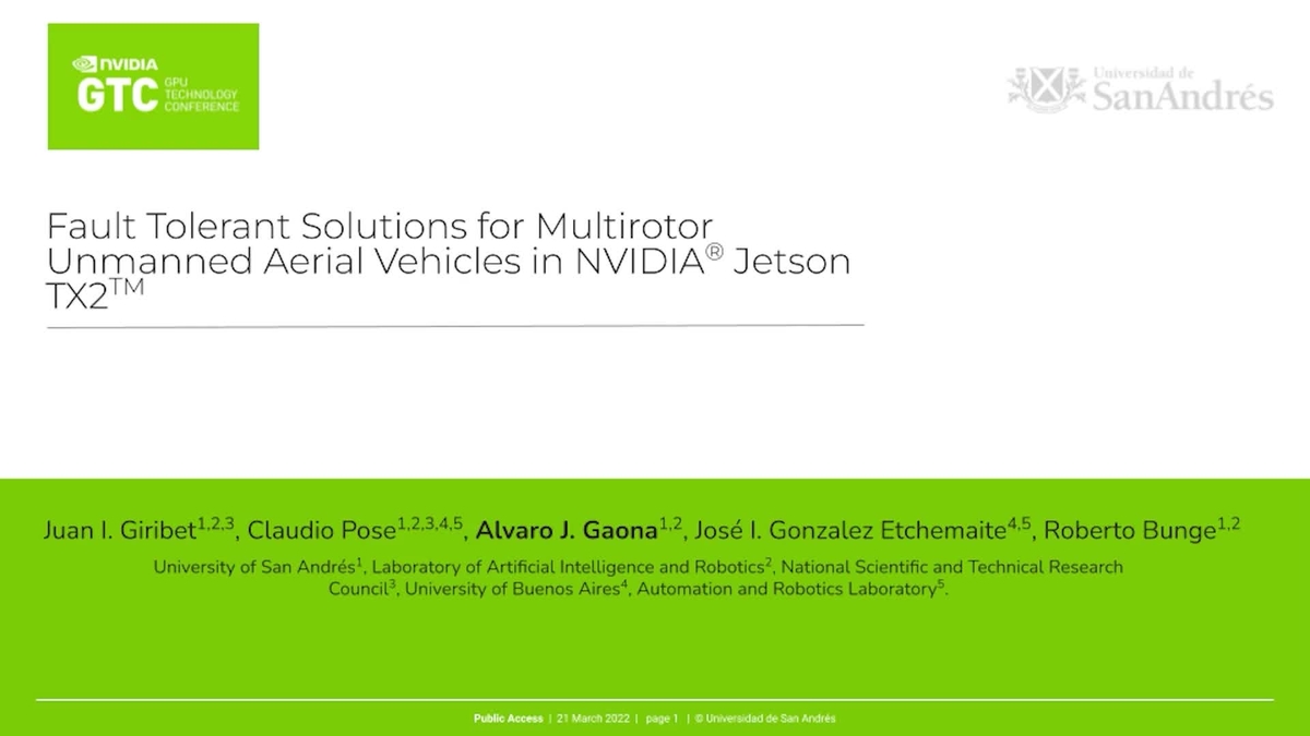 Fault-Tolerant Solutions for Multirotor Unmanned Aerial Vehicles | GTC Digital Spring 2022 ...