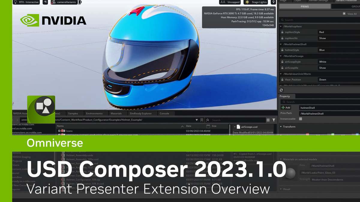 Variant Presenter Extension Overview Omniverse 2020 Nvidia On Demand