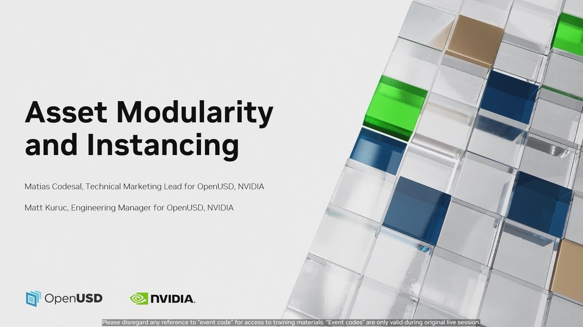 NVIDIA DLI Training: Learn OpenUSD: Asset Modularity and Instancing | SIGGRAPH 2025 | NVIDIA On ...