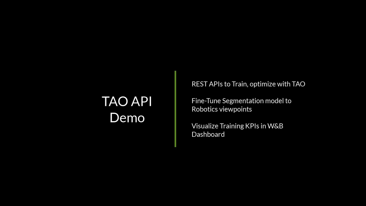 Train And Optimize Ai Models With The Nvidia Tao Rest Apis Other 2023 Nvidia On Demand