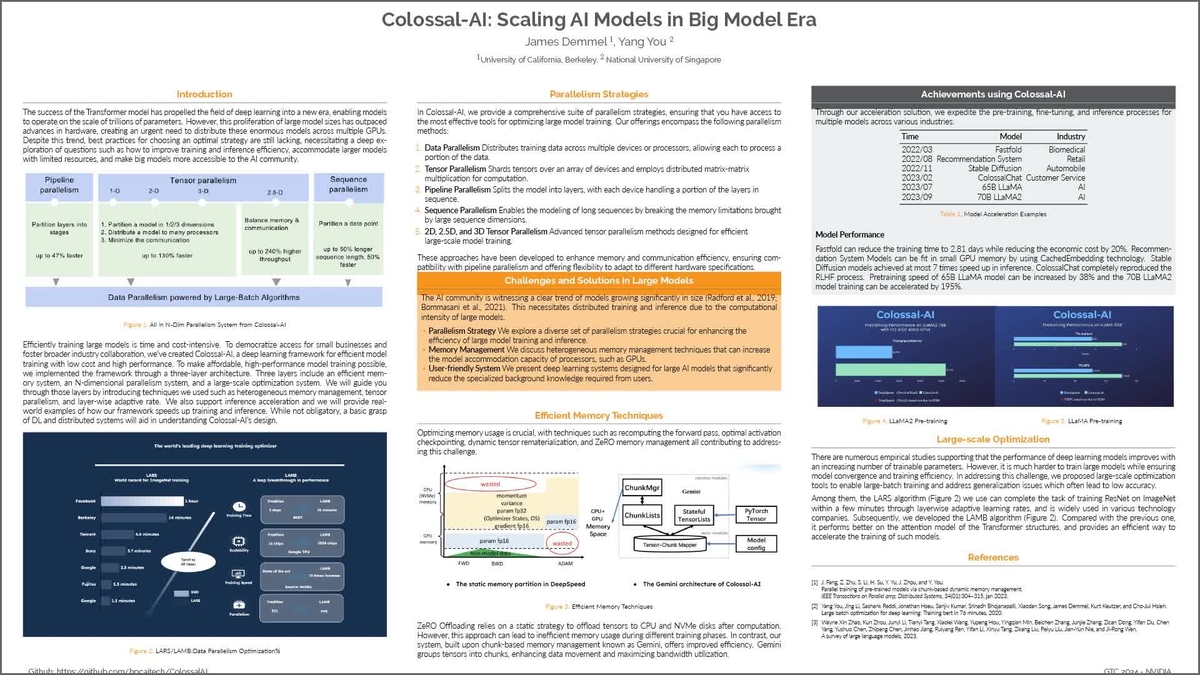 Colossal Ai Scaling Ai Models In Big Model Era Gtc 24 2024 Nvidia On Demand