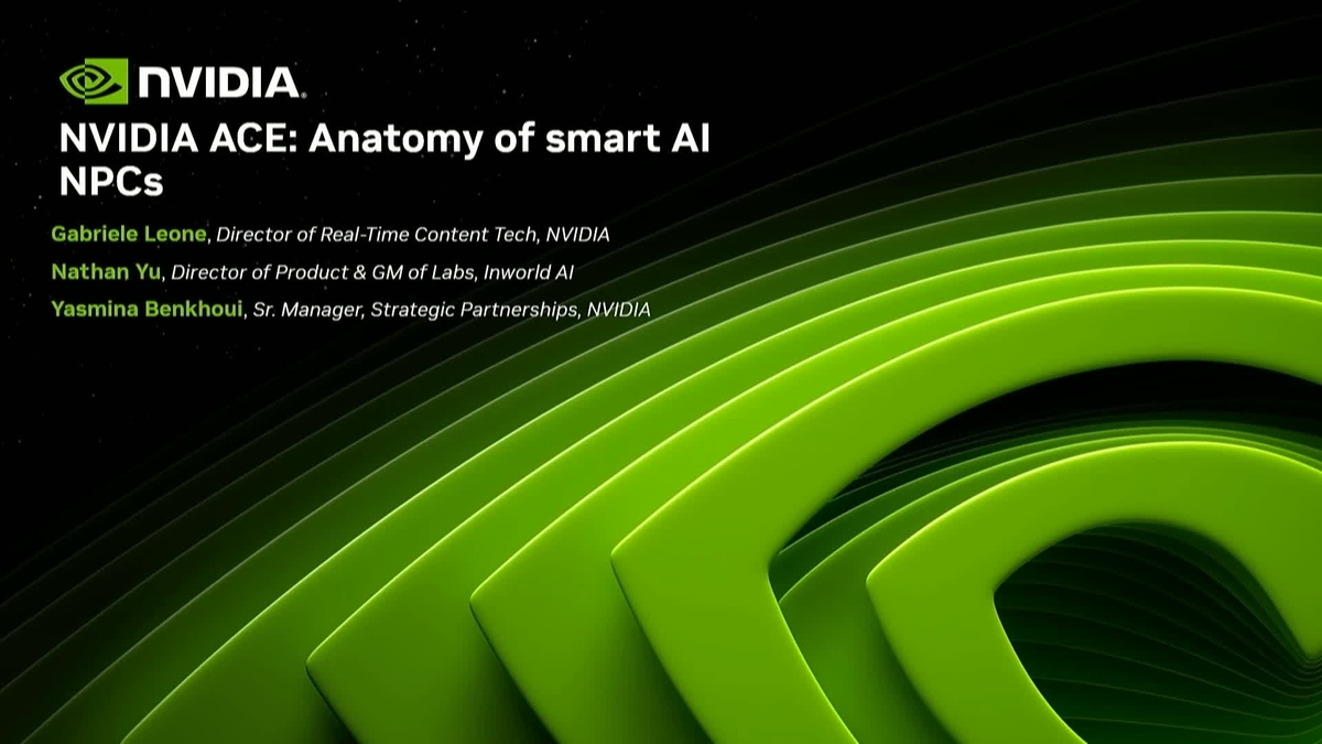 Nvidia Ace Anatomy Of A Smart Npc Game Developers Conference Gdc 2024 Nvidia On Demand