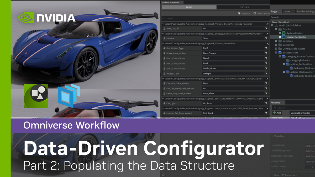Data Driven Configurator Workflow Part 2 Populating The Data Structure Omniverse 2020