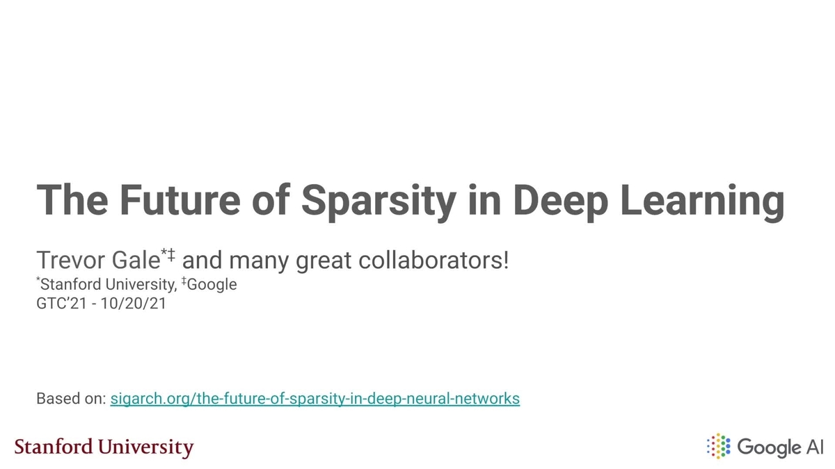 The Future of Sparsity in Deep Learning | GTC Digital November 2021 | NVIDIA On-Demand