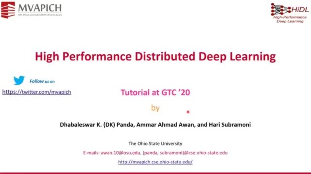 High Performance Distributed Deep Learning: A Beginner's Guide | GTC Digital March 2020 | NVIDIA ...