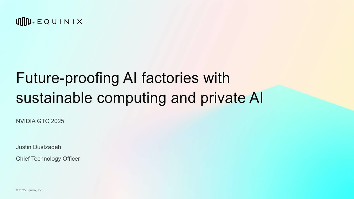 Future Proofing AI Factories with Sustainable Computing and Private AI | GTC 25 2025 | NVIDIA On ...