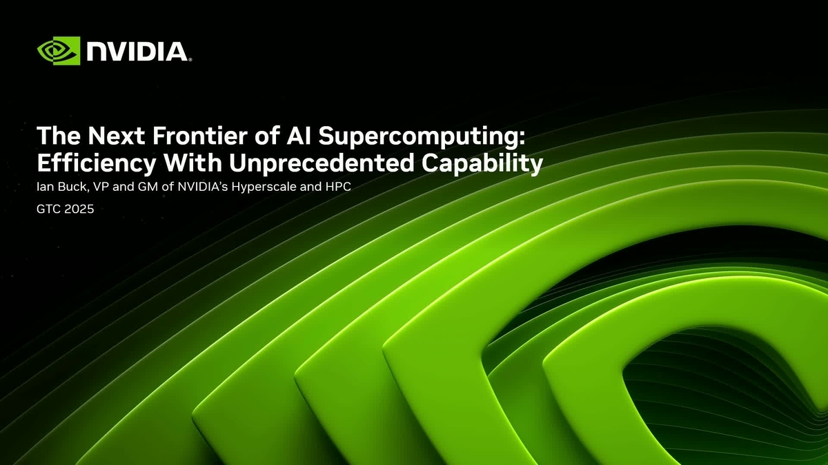 The Next Frontier of AI Supercomputing: Efficiency With Unprecedented Capability S72599 | GTC ...