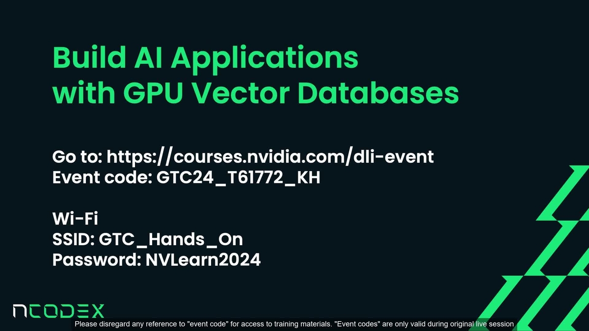 Build AI Applications with GPU Vector Databases | GTC 24 2024 | NVIDIA On-Demand