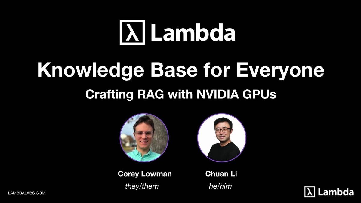 Crafting User Experience for Retrieval Augmented Generation (Presented by Lambda) S62997 | GTC ...