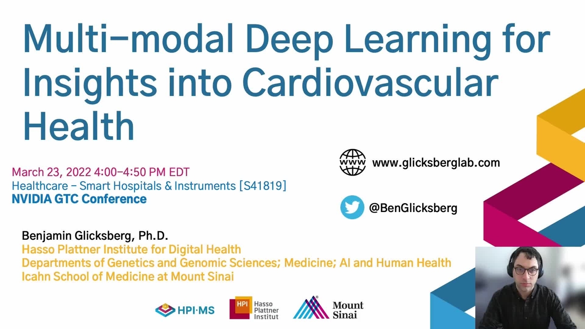 Multi-modal Deep Learning for Insight into Cardiovascular Health | GTC ...