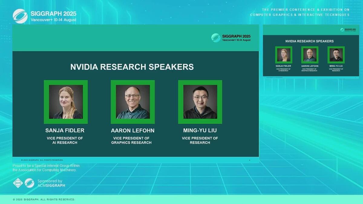 SIGGRAPH 2025 Special Address | SIGGRAPH 2025 | NVIDIA On-Demand