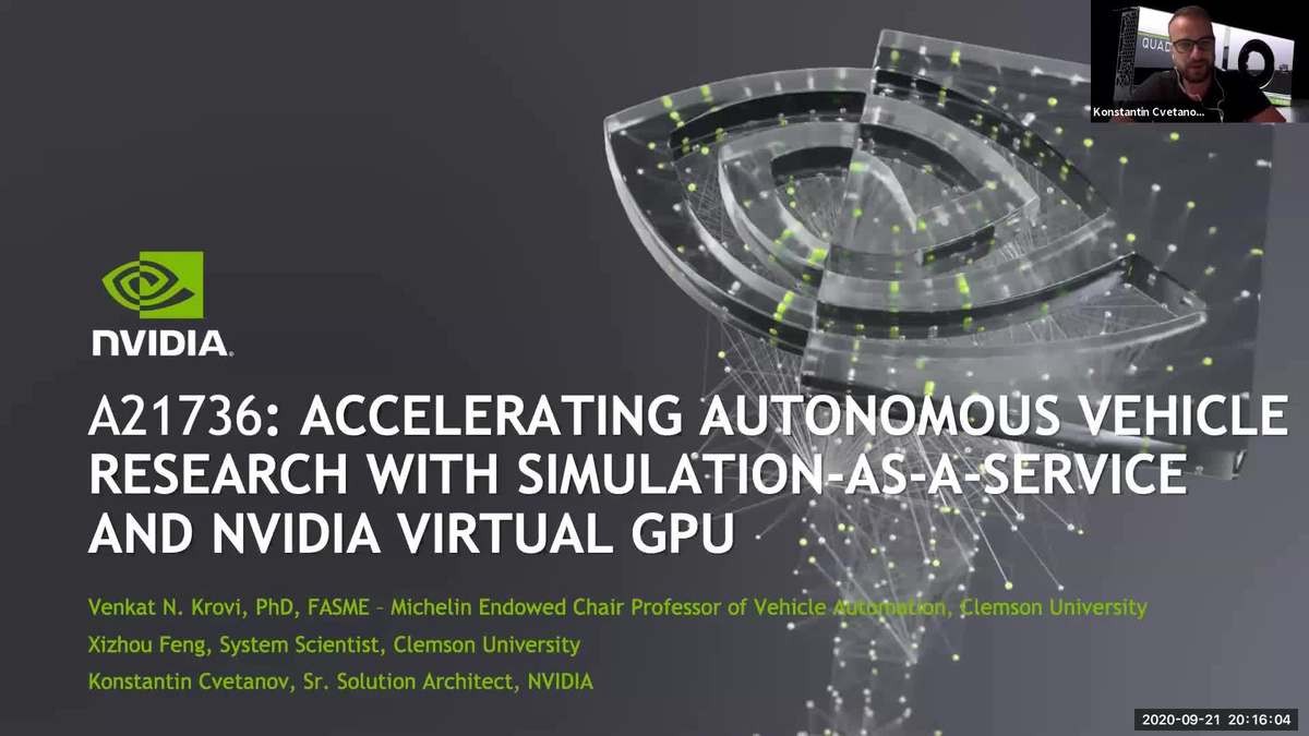 Accelerating Autonomous Vehicle Research With Simulation As A Service And Nvidia Virtual Gpu