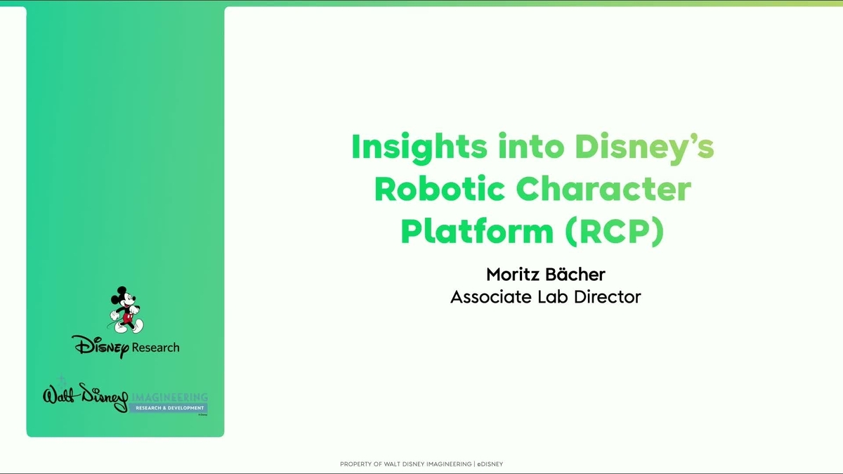 Insights Into Disney’s Robotic Character Platform S72595 | GTC 2025 ...