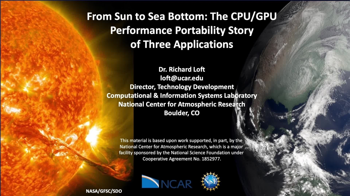 From Sun to Sea Bottom: The CPU/GPU Performance Portability Story ...