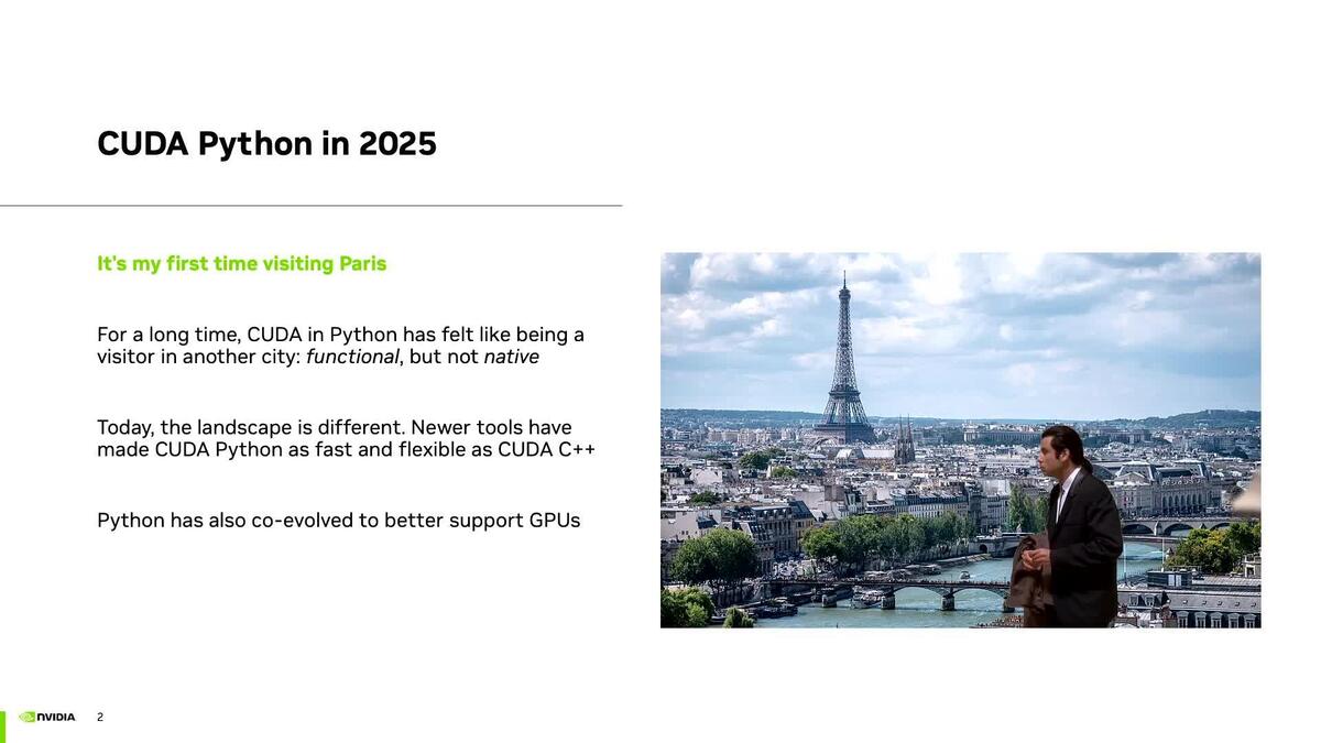 10x Your CUDA Productivity: Python for Programming the GPU GP1032 | GTC Paris 2025 | NVIDIA On ...