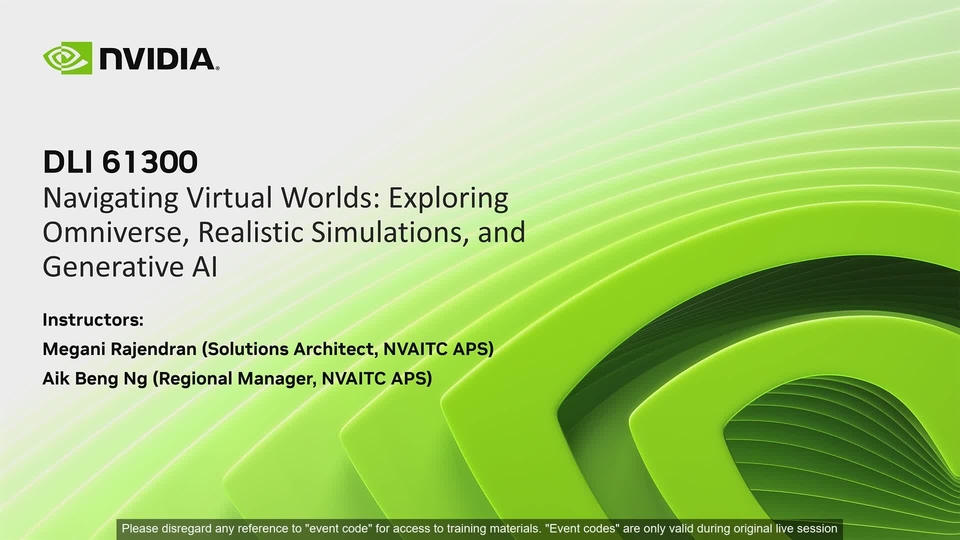 Navigating Virtual Worlds: Exploring Omniverse, Realistic Simulations, and Generative AI | GTC ...