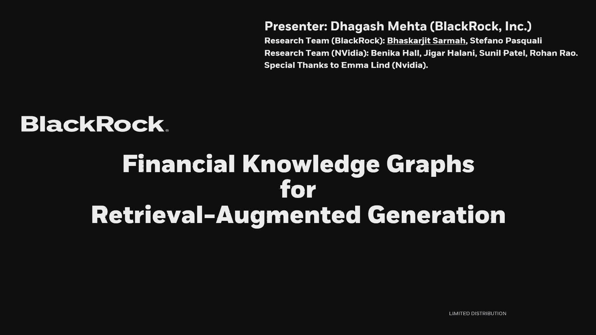 Financial Knowledge Graphs for Retrieval Augmented Generation | GTC 24 ...