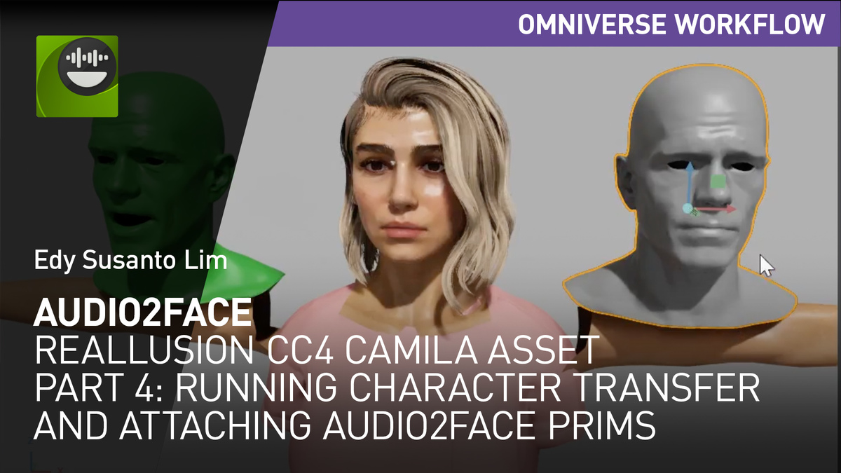 Audio2face Reallusion Cc4 Camila Asset Part 4 Running Character Transfer And Attaching