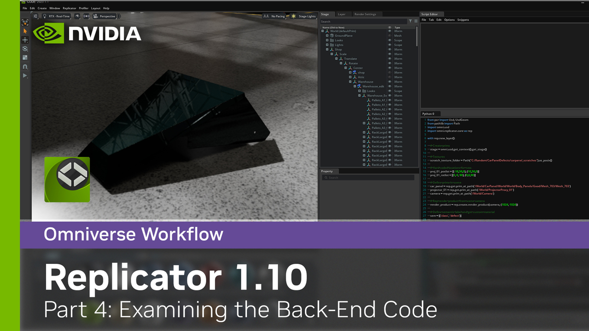 Generate Synthetic Data With Omniverse Replicator Examining The Back End Code Part 4
