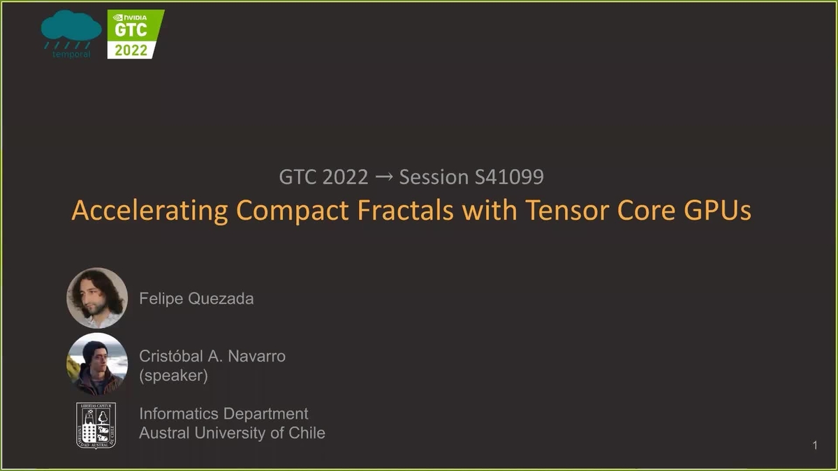 Accelerating Compact Fractals With Tensor Core Gpus Gtc Digital Spring 2022 Nvidia On Demand