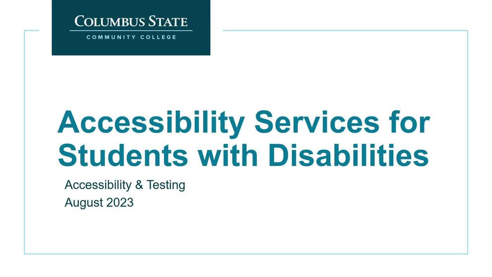 CSCC Accessibility Services Overview