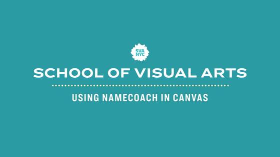 Using NameCoach in Canvas