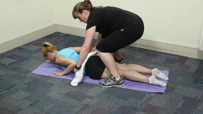 lying back extension exercise