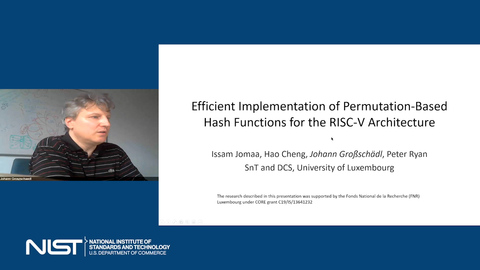 Lightweight Cryptography Workshop: Day 2, Part 7 | NIST