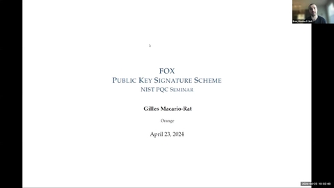 FOX (VOX variant) and PROV digital signatures | NIST