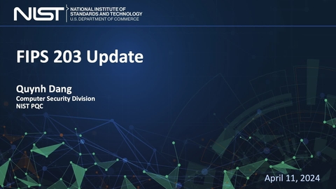 5th PQC Standardization Conference - Session 6 | NIST