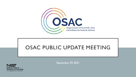 OSAC 1. | NIST