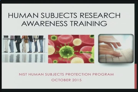 Human Subjects Research Awareness | NIST