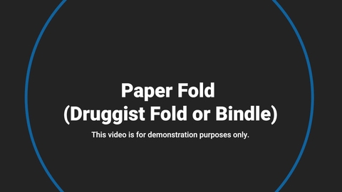 Video #3 - Trace Evidence Collection: Paper/druggist fold | NIST