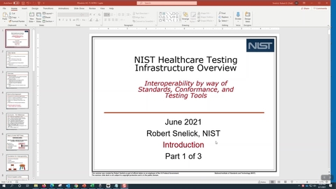 NIST Healthcare Testing Infrastructure Overview: Interoperability by ...