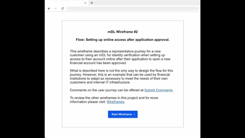 mDL Wireframe #2: Online Access Setup | NIST