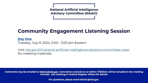National Artificial Intelligence Advisory Committee Naiac Meeting
