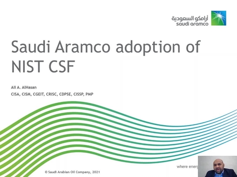 Talk: Cybersecurity Perspective from Saudi Aramco | NIST