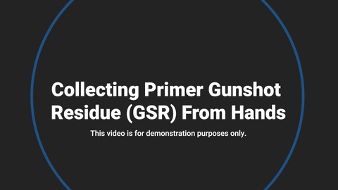 Video #12 - Trace Evidence Collection: Collecting primer gunshot ...