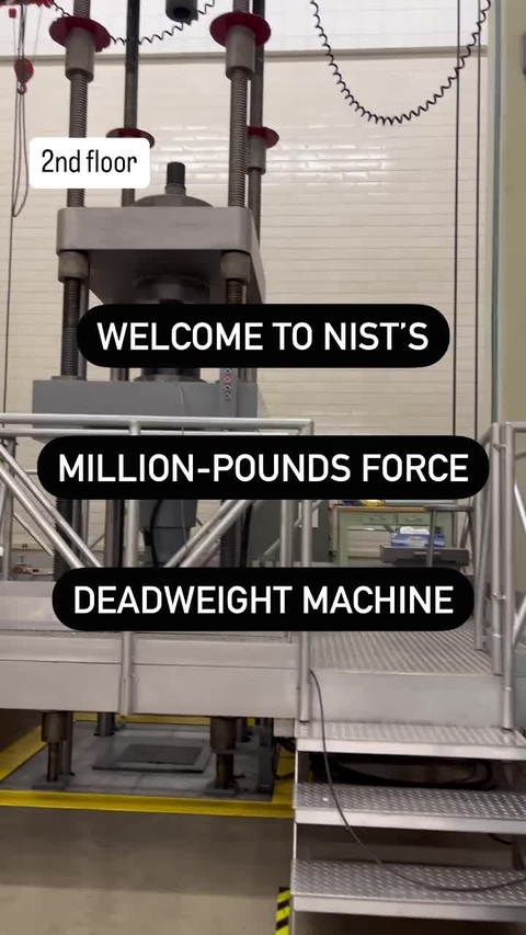 Look Inside a Lab: The NIST Million Pounds-Force Deadweight Machine | NIST