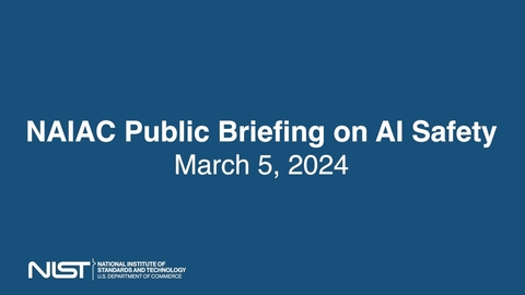 National Artificial Intelligence Advisory Committee (NAIAC) Meeting ...