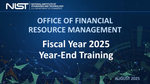 FY25 Year End Training for Customer Bureaus | NIST
